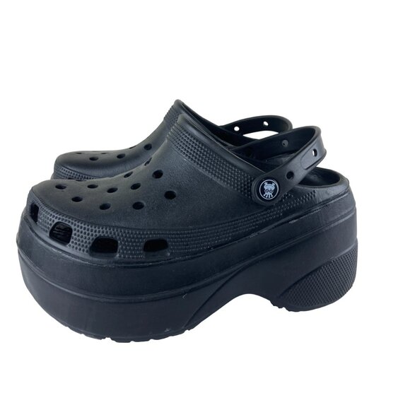 Shoes | Womens Sz 85 High Platform Slip On Clogs Sandal Black Eu 39 ...